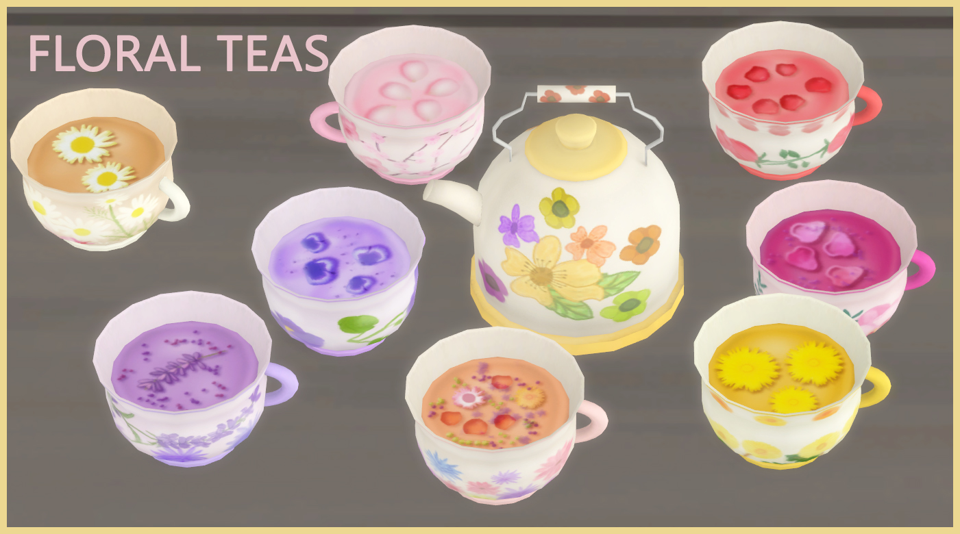 FLORAL TEAS AND TEAPOT – icemunmun