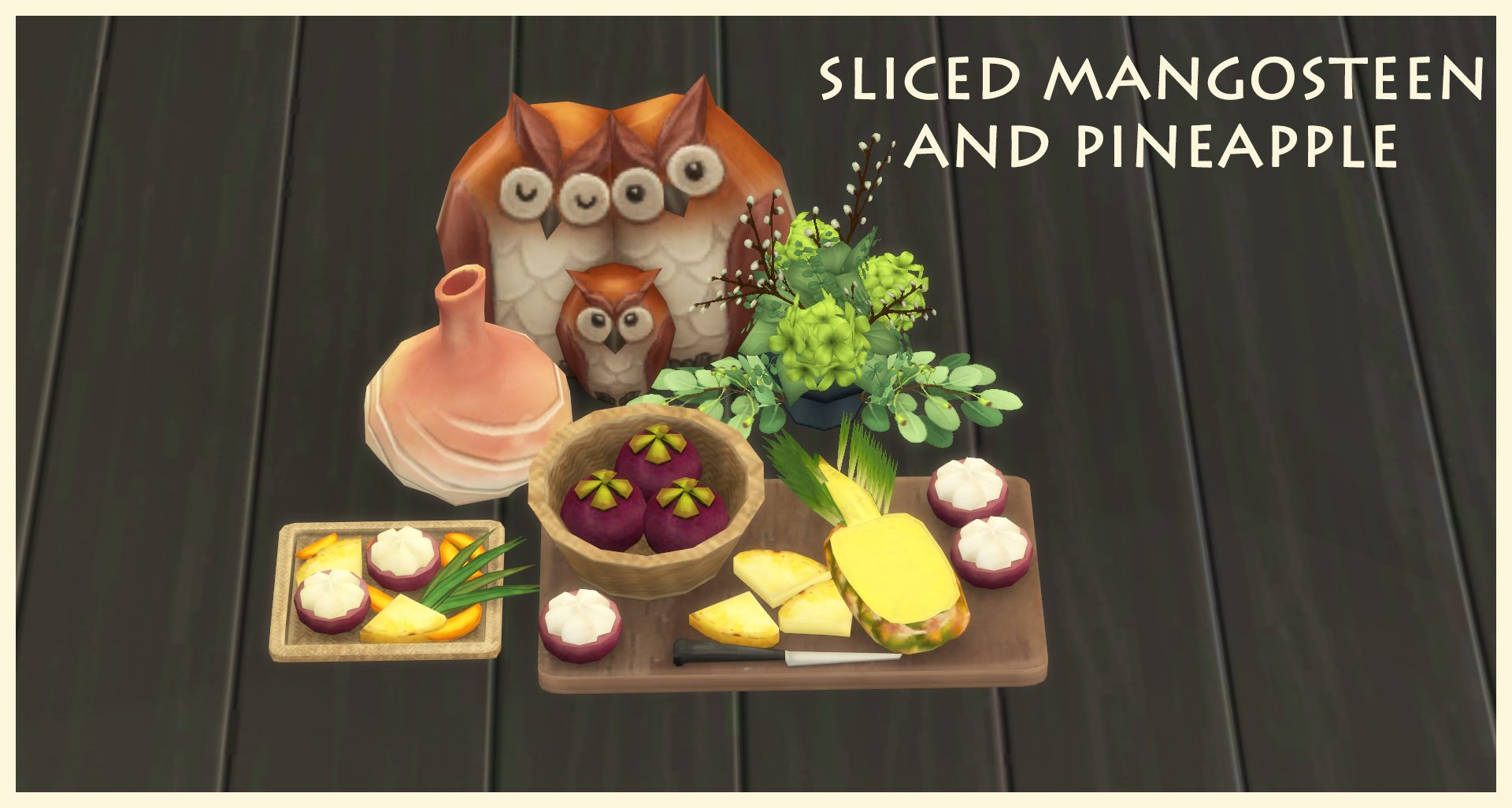 Sliced Pineapple And Mangosteen – icemunmun