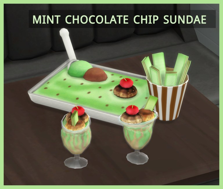 Mint Choco Chip Sundae – icemunmun