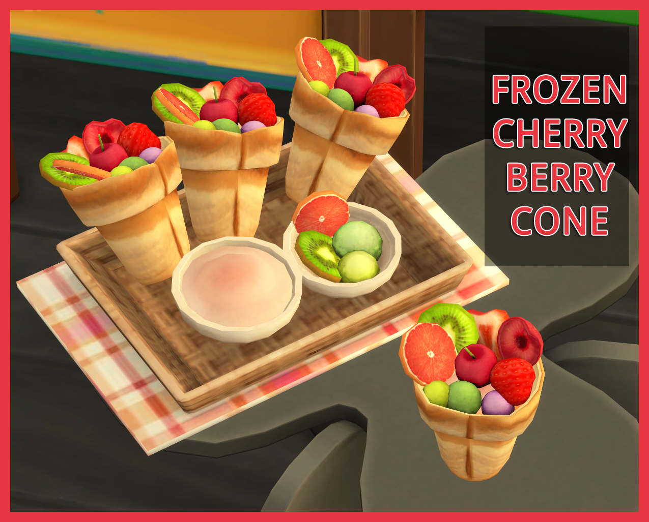 Frozen Cherry Berry Cone – icemunmun