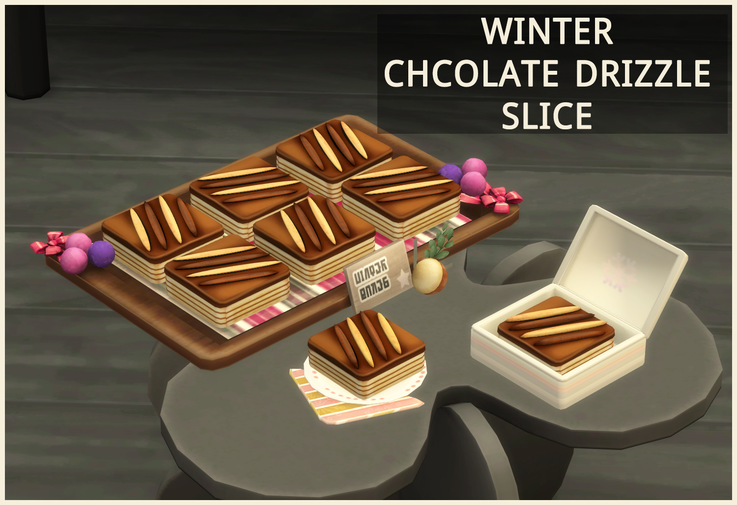 Winter Bakes – Winter Chocolate Drizzle – icemunmun